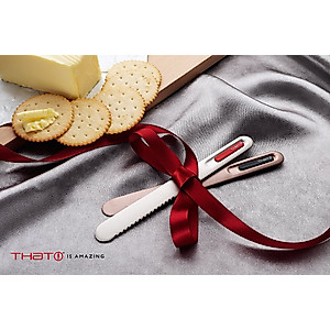 THAT! Spread That Serrated Warming Butter Knife, Copper, Black
