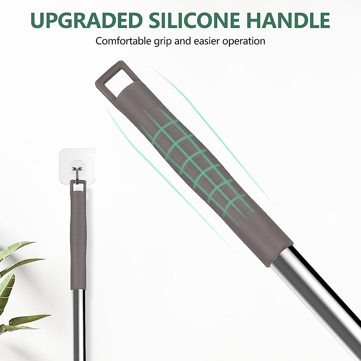 SetSail Duster with Extension Pole 110-inch Extra-Long Dusters for Cleaning, Bendable Microfiber Head Washable Ceiling Fan Duster for High Ceilings, Furniture