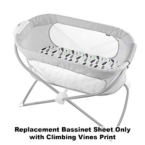 Replacement Part for Fisher-Price Soothing View Bassinet - GVF84 ~ Climbing Vines Print ~ Replacement Bassinet Sheet