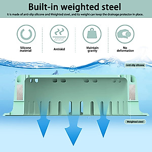 VOHCTO Silicone Drain Hair Catcher Bathroom Sink Bathtub Drain strainers for pop up and Regular drains (Gray)