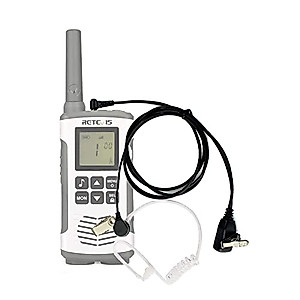 Retevis RT45 RA19 1 Pin Walkie Talkie Earpiece with PTT Mic, Compatible with Motorola T100 T107 T100TP T200TP T260 T260TP T280 T460C T465 T600 T605 T800 T5428 T6200 Two Way Radio (1 Pack)