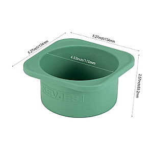 KEVJES Stackable Silicone Artisan Pizza Dough Proofing Boxes Proving Containers with Lids-2 pack-500ml portion (Green)