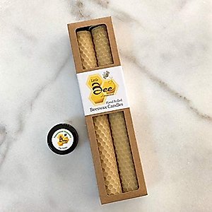 Combo Pack - 8" Taper Pair and Lip Balm - Little Bee of Connecticut