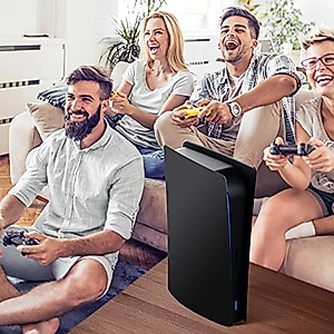 TESSGO PS 5 Disc Edition Matte Black Face Plate Cover Shell Skin Case for Play Station 5 Console