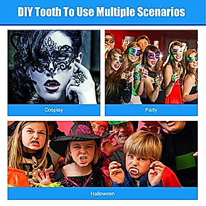 Tooth Repair Kit, Temporary Fake Teeth, Fixing The Missing and Broken Tooth Replacements, with 4 Dental Tools