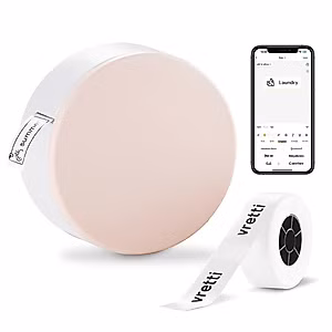 vretti HP3 Label Machine Maker with Tape, Portable Thermal Mini Label Printer, Bluetooth Wireless Connection for Storage,Home,Office