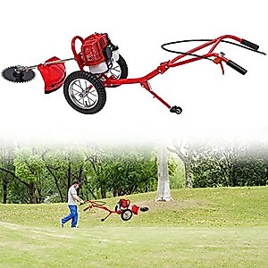 Lawn Mowers Gas Powered Hand Push Type Grass Cutter Garden Tool Lawn Mower Trimmer Gasoline Brush Cutter Two-Stroke Lawn Mower