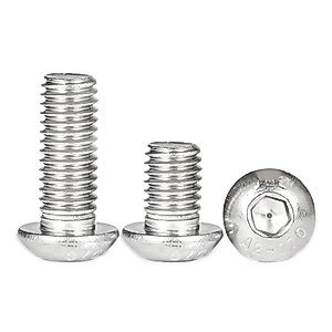 CHANWA 10pcs 304 Stainless Steel Half Round Head Screws, Hexagon Socket Screws, Round Cup Umbrella Head Cabinet Screws Hexagon Socket Screws (Size : M5*12)