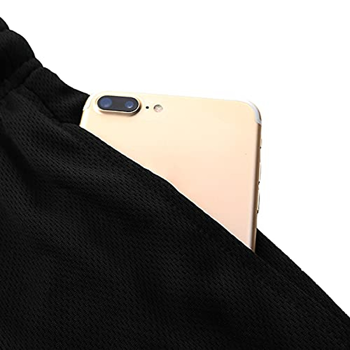 CEHT Mens Athletic Shorts Quick Dry Bodybuilding Mens Workout Shorts Gym Shorts for Men with Pockets Black