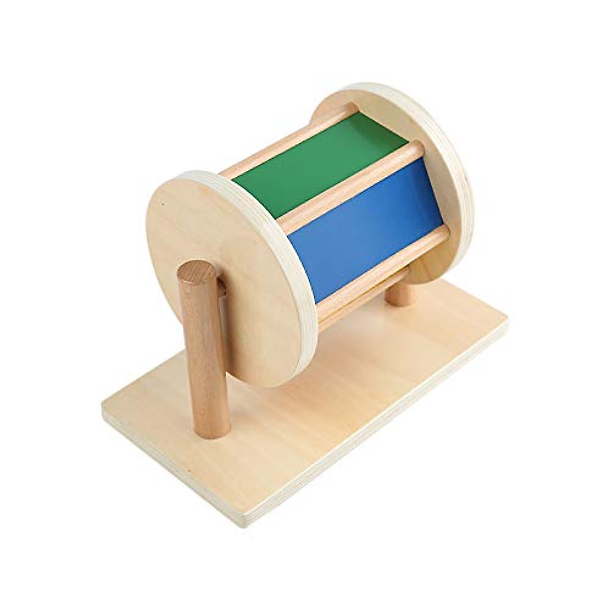 Adena Montessori Full-Size Spinning Drum Montessori Toys for Infant 6-12 Months 1 Year Old Babies Toddlers (Typical)