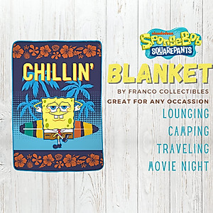 Franco Spongebob Squarepants Bedding Super Soft Micro Raschel Throw Blanket, 62 in x 90 in, (Officially Licensed Product) Collectibles