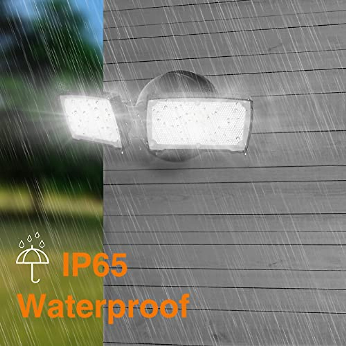 LEPOWER 3000LM LED Flood Light Outdoor, Switch Controlled LED Security Light, 28W Exterior Lights with 2 Adjustable Heads, 5500K, IP65 Waterproof for Garage, Yard, Patio