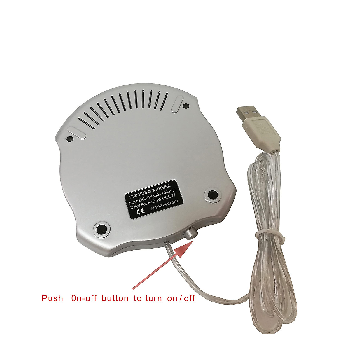 FixtureDisplays® USB Mug (Up to 2.9" Diameter Mugs) Warmer for Office, Home Use, Desktop Heated Coffee & Tea 16775