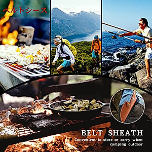 Original Huusk Knife Japan Kitchen Boning Chef Husk Knife for Everyday Use, Camping and BBQ - Premium Black Titanium Coated Blade with Sheath & Gift Box