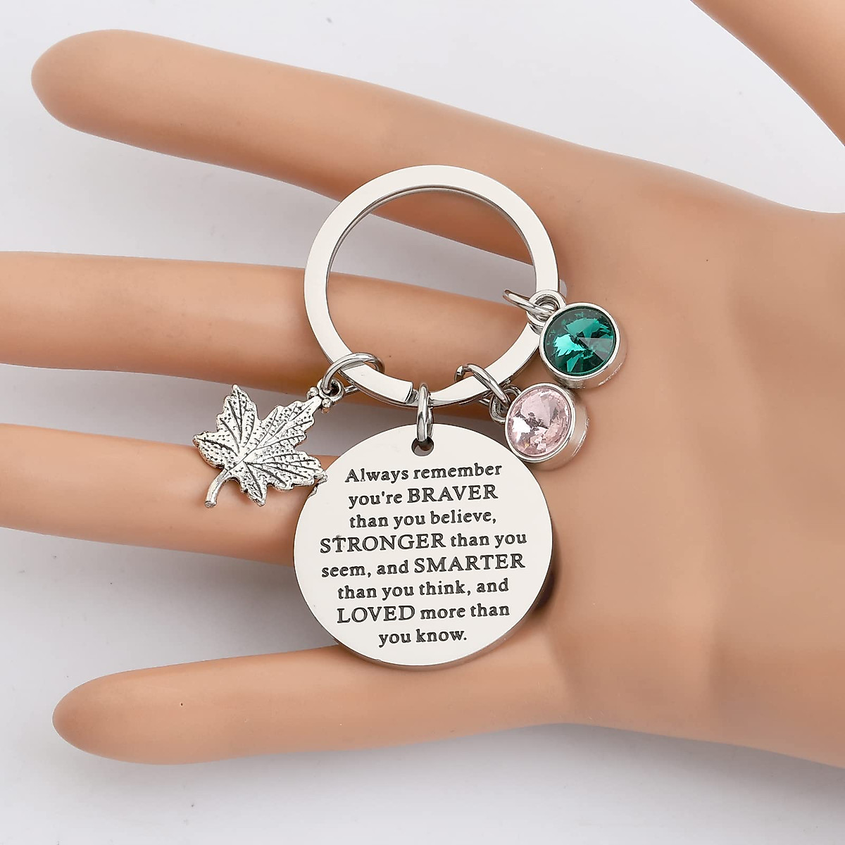 WSNANG Sorority Gift Pink and Green Leaf Graduation Gifts (silver)