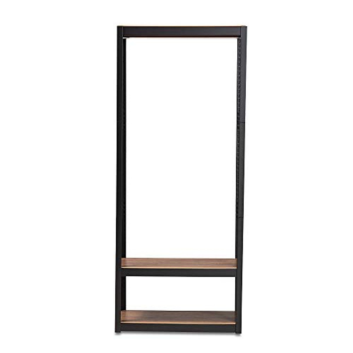Baxton Studio Elton Modern and Contemporary Black Finished Metal 3-Shelf Free-Standing Closet Storage Organizer