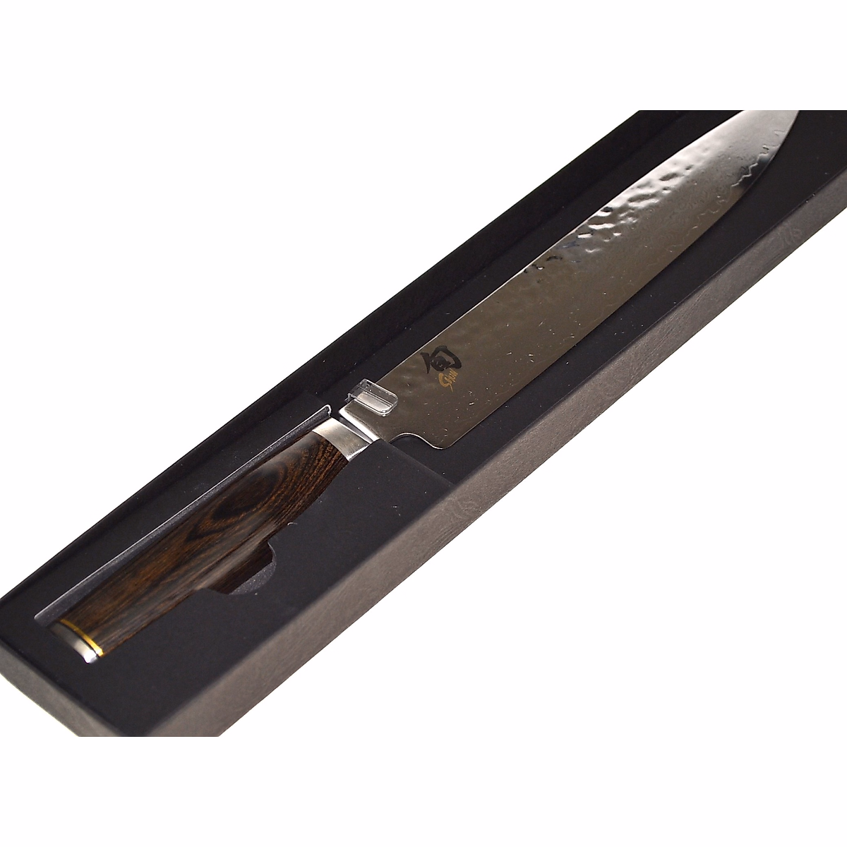 Shun TDM0704 Cutlery Premier Slicing 9.5", Hammered TSUCHIME Finish, Long, Thin Blade, Allows for Cleaner Preserve Juices and Flavor, Ideal Meat Cutting Knife, 9-1/2-Inch, Silver