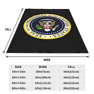 Seal of The President of The United States Blanket Throw Bedding Room Decor Flannel Blankets for Bed Sofa 50"x40"