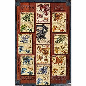 Trends International Dungeons Dragon Grid Wall Poster, 22.375" x 34", Premium Unframed Version