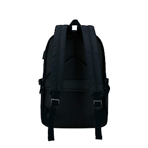 Joymoze Classic Backpack for Women Stylish School Backpack for Teen Girl Black with Chain