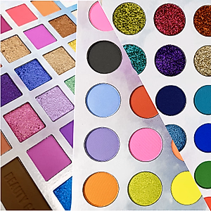 82 Vibrant Shades Makeup Palette - Matte, Shimmers, Glitters, Blush, Highlighter, Contour - Highly Pigmented Beauty Kit for Eye and Face - Perfect for Creating Bold and Unique Looks