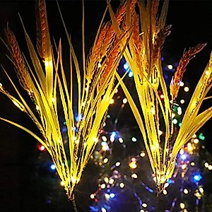 HOMEGIFT Solar Decorative Lights Outdoor, 2-Pack Solar Powered Waterproof Garden Pathway Lights for Patio, Lawn, Garden, Yard Decoration