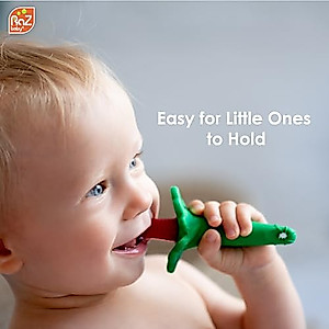 Razbaby RaZberry Baby Teether & Toothbrush, BerryBumps Soothe and Massage Sore Gums, Perfectly Sized, 1 Oz