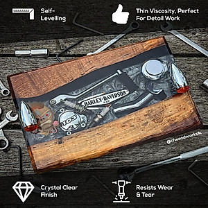 Deep Pour Epoxy Resin Kit Crystal Clear Liquid Glass 2 to 4 Inches Food Grade Safe Clear Epoxy Resin, Single Pour, Live Edge, River Tables and Wood Filler- 0.75 Gallon Clear Casting Resin Kit 2:1