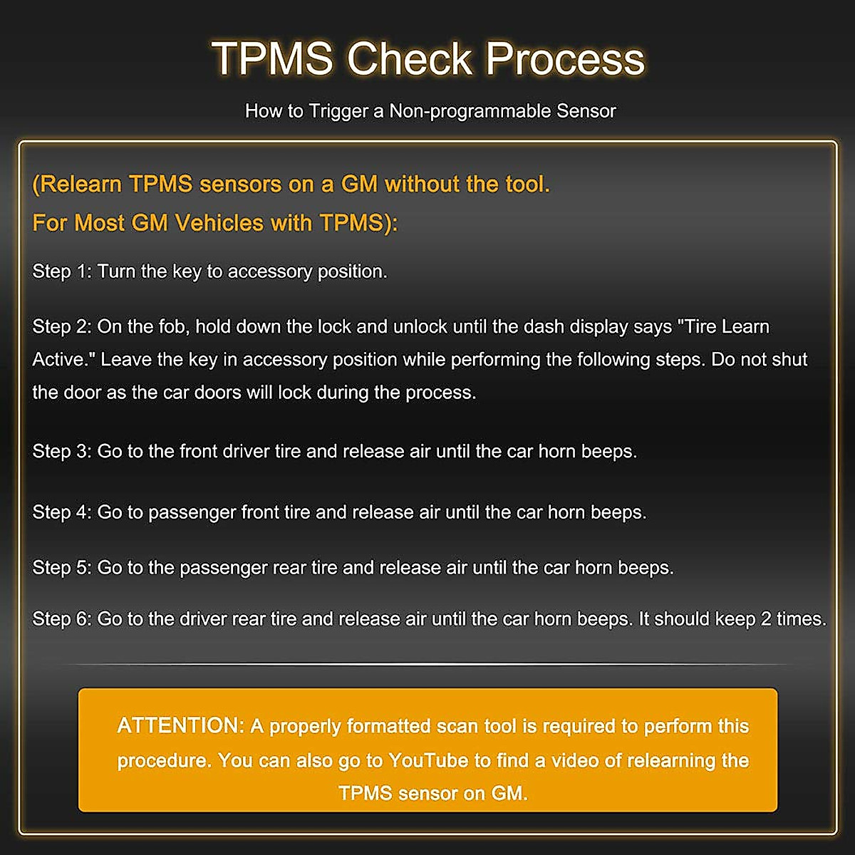 ROADFAR Tire Presure Sensor 315MHz Tire Pressure Monitoring System Sensor (TPMS) Fits for Buick for Chevrolet for GMC for Pontiac & More Replaces# 13598771 13598772 13586335 Sets of 4