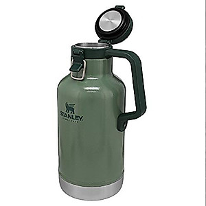 Stanley Classic Vacuum Growler, 64 oz Capacity, Stainless Steel, Hammertone Green (10-01941-063)
