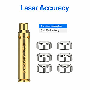 Darkfang 223/5.56mm Laser Bore Sight Red Beam Easy Adjust and Zeroing Optics Bore Sighter with 2 Sets Batteries for Scope Sighting