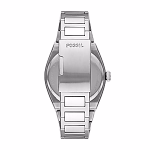 Fossil Men's Everett Quartz Stainless Steel Three-Hand Watch, Color: Silver/Yellow (Model: FS5985)