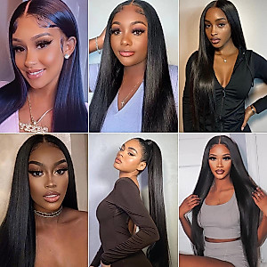 LLDDQQENN Real Glueless Wigs Human Hair Pre Plucked 13x4 HD Lace Front Wigs for Black Women Human Hair