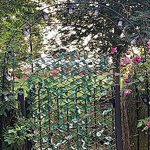 Garden Frame Archway Rose Arches Climbing Frame Flower Stand Garden Trellis Pergola Arbor,Weather Resistant and Stable,Assemble Freely (Color : Black, Size : 47" X 15.5" X 86.5")