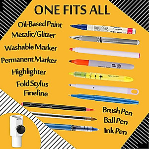 CRAVERLAND Universal Pen Adapter for Cricut Maker 3/Explore 3/Air 2/Air/Maker/Explore Cutting Machine,One Adapter fits All Pens Markers Scoring Stylus Pen Holders Set for Cricut