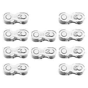 SING F LTD 10 Pairs Bicycle Chain Link Replacement 6/7/8,9,10,11-Speed Quick Release Link Bicycle Missing Link Accessories for Folding Bike Mountain Bike Road Bike