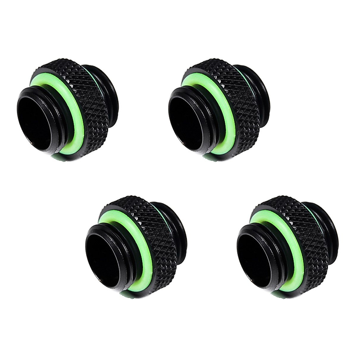 Barrow G1/4" Male to Male Mini Extender Fitting, Black, 4-Pack