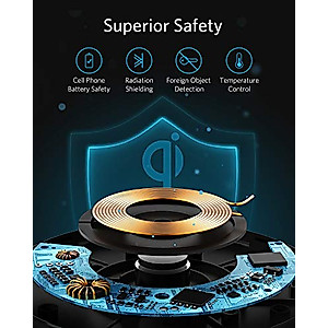 Anker 10W Max, 313 Wireless Charger (Pad), Qi-Certified Wireless Charging for iPhone 14/14 Pro/14 Plus/14 Pro Max, Fast Charging Galaxy S20 S10 S9 S8, Note10 (No AC Adapter)