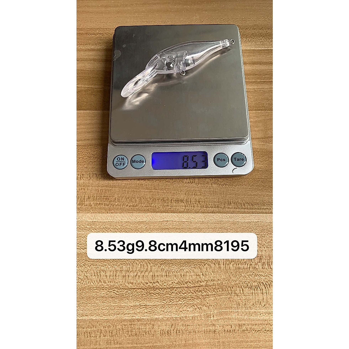 10PCS Unpainted 9.8cm 8.53g topwater Minnow Fishing Lure Crankbait Artificial Hard Bait Carp Pike Bass Wobblers Deep Diving Fishing jerkbait 8195 Free Eye