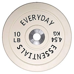 BalanceFrom Color Coded Olympic Bumper Plate Weight Plate with Steel Hub, 10LB Single