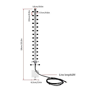 Yoidesu Directional Yagi Antenna 25dBi 2.4GHz Antenna with RP-SMA Connector 2M Cable for Network Router Reapter USB Adapter IP Camera