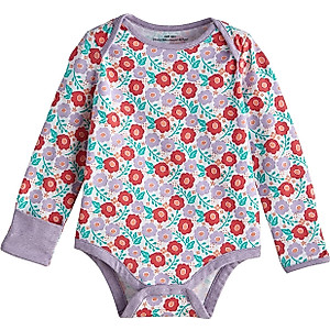 Coolibar UPF 50+ Baby LumaLeo Bodysuit - Sun Protective (12-18 Months- White Blushing Blooms)