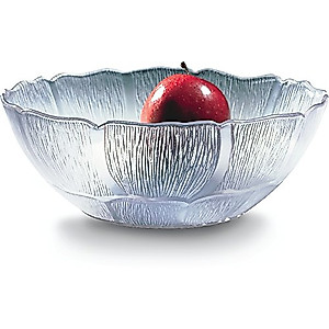 Carlisle FoodService Products Petal Mist Plastic Bowl, 9 Inch Diameter for Catering, Buffets, Restaurants, Polycarbonate (Pc), 2.4 Quarts, Clear, (Pack of 12)
