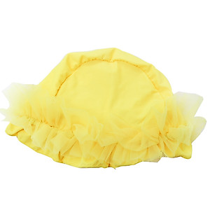 Bebone Baby Girls Lace Bowknot Strap Bikini with Hat (Yellow, 6-12M)