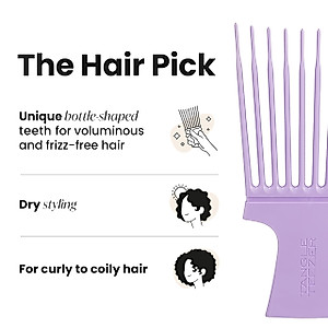 Tangle Teezer | The Hair Pick for Curly Hair | Adds Lift, Volume, Preserves Curl, Reduces Frizz | Lilac