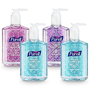 Purell Advanced Hand Sanitizer Refreshing Gel Design Series, Clean Scent, 8 Fl Oz Pump Bottle (Pack of 4), 9652-06-ECDECO
