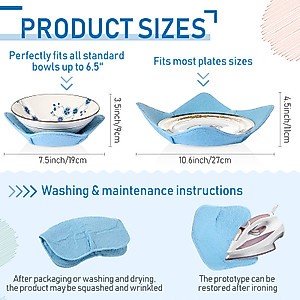 8 Pieces Cozy Microwave Safe, Microwave Plate Holders, Hot Bowl Holders (Classic Style)