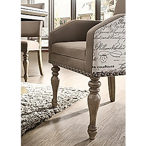 Roundhill Furniture Birmingham Dining Set, One Size, Driftwood Finish