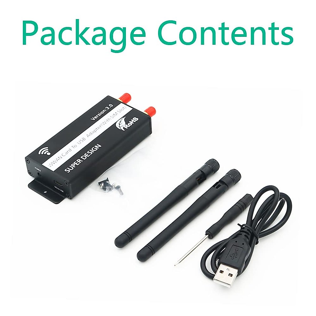 Mini PCI-E to USB Adapter with SIM Card Slot, WWAN/LTE Module Upgrade for 3G / 4G Network Card