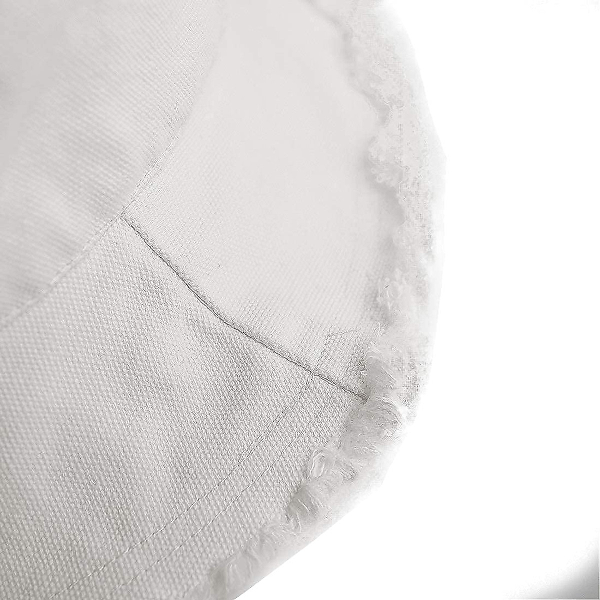 Womens Bucket-Hat Distressed Sun-Protection Washed-Cotton - Summer Wide Brim Beach Cap(7 1/8 Size) (White 01)